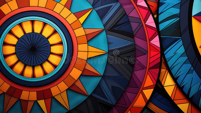 Curve Geometry Round Background Stock Illustration - Illustration of ...