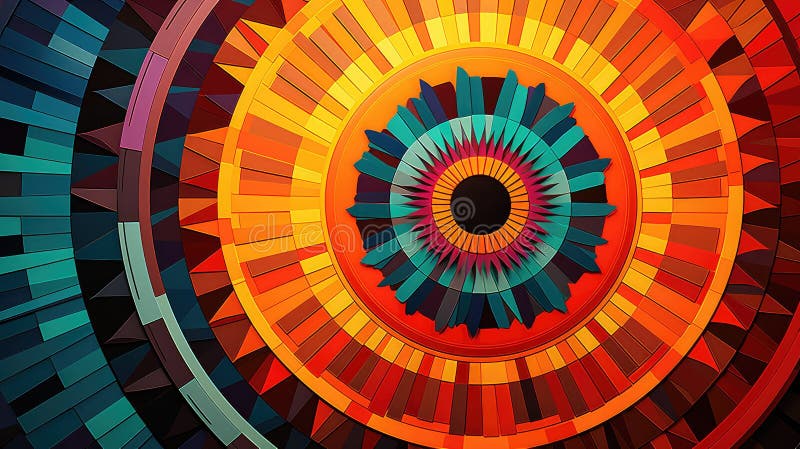 Curve Geometry Round Background Stock Illustration - Illustration of ...