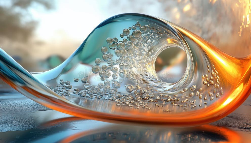 Curve Glass with Dispersion Highlighted in Ful Stock Photo - Image of ...