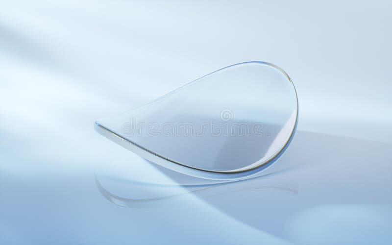 Curve Glass with Light Illuminated, 3d Rendering Stock Illustration ...