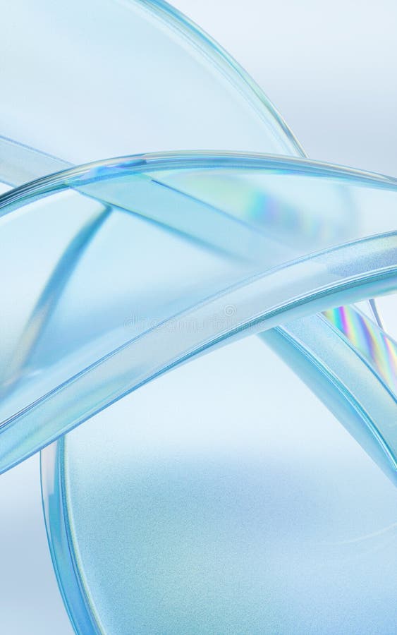 Curve Glass with Light Illuminated, 3d Rendering Stock Illustration ...