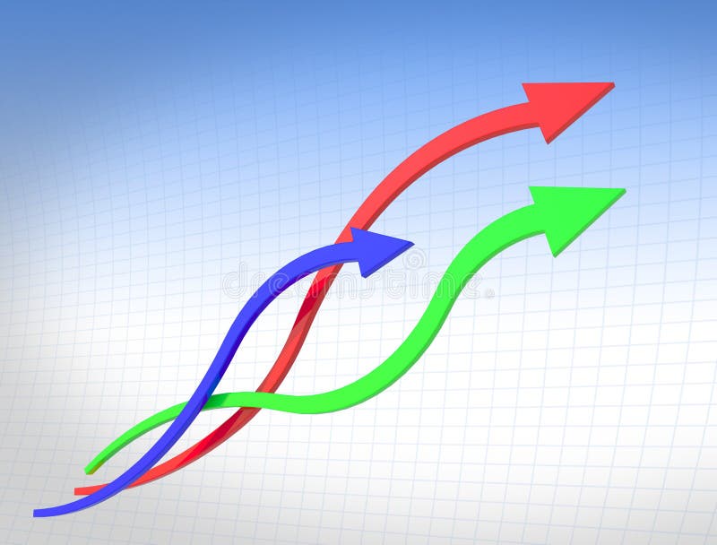 Curve line of chart stock illustration. Illustration of financial ...