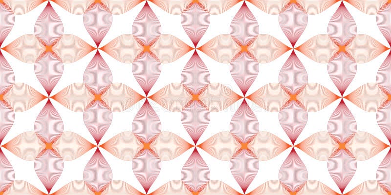 Curve Line Flower Seamless Pattern Background Vector Illustration Stock ...