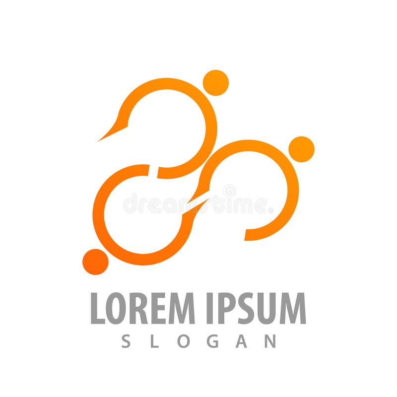 Curve Line People Logo Concept Design. Symbol Graphic Template Element ...