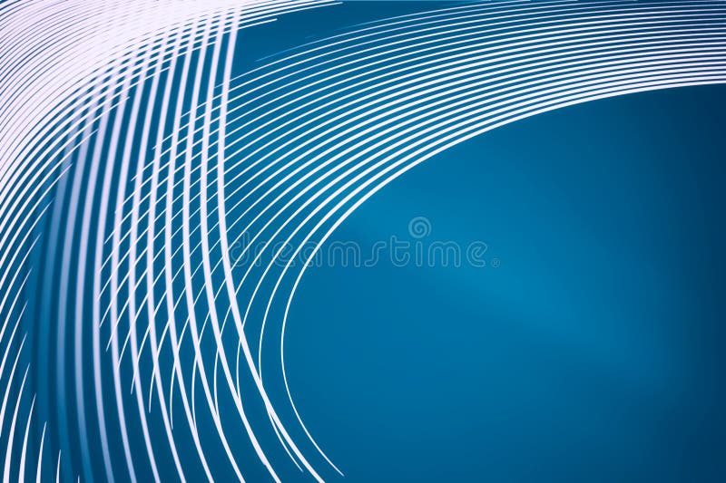 Curve Lines Design in Abstract Blue and White Background Stock ...