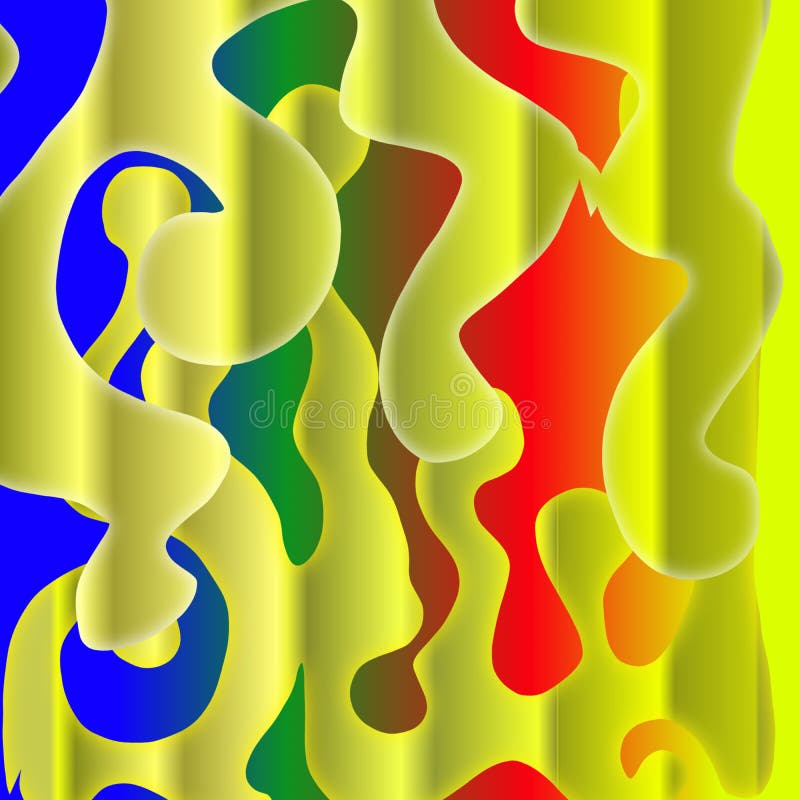 Curve Multi Colors and Vintage Stock Illustration - Illustration of ...