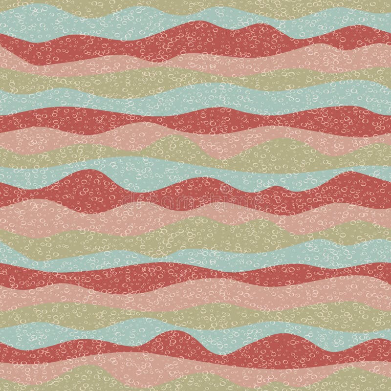Curve Multicolor Wave Stripes Flow Vector Seamless Pattern. Stock ...