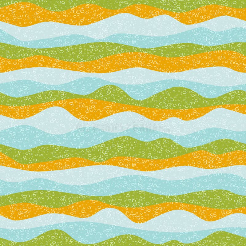 Curve Multicolor Wave Stripes Flow Vector Seamless Pattern. Stock ...