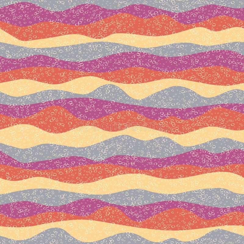 Curve Multicolor Wave Stripes Flow Vector Seamless Pattern. Stock ...