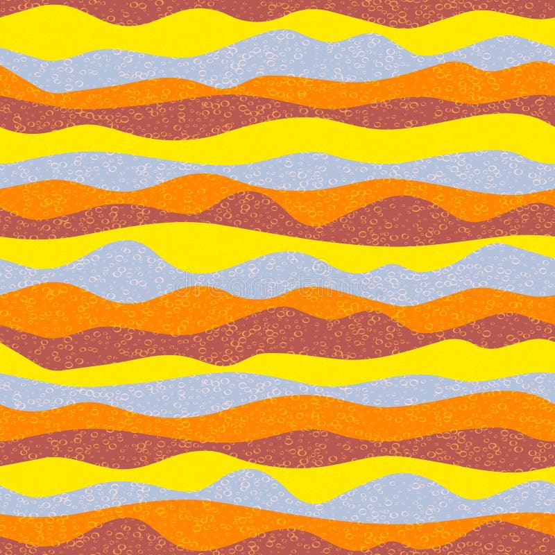 Curve Multicolor Wave Stripes Flow Vector Seamless Pattern. Stock ...