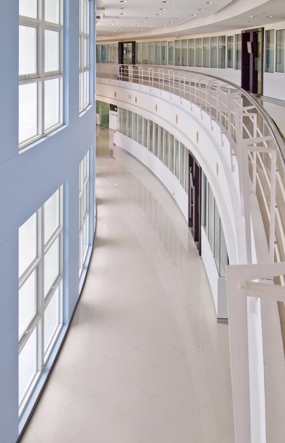 Curve office walk way stock image. Image of house, reflection - 20315257