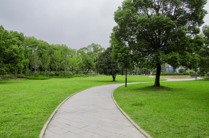 Curve path stock image. Image of field, empty, landscape - 45836381