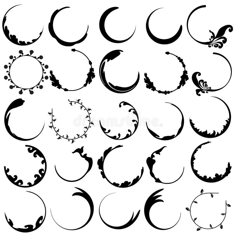 Curve Pattern are Black Circle Stock Illustration - Illustration of ...