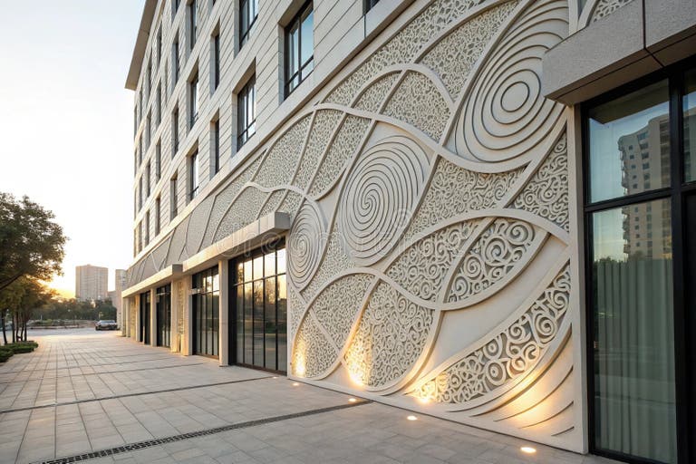 Facade Wall Curve Pattern Stock Illustrations – 777 Facade Wall Curve ...