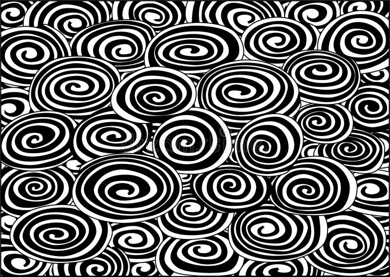 Curve Pattern Round Circle Black and White Pattern Design Creative ...