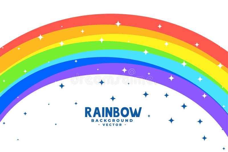 Curve Rainbow Arc with Stars Background Stock Vector - Illustration of ...