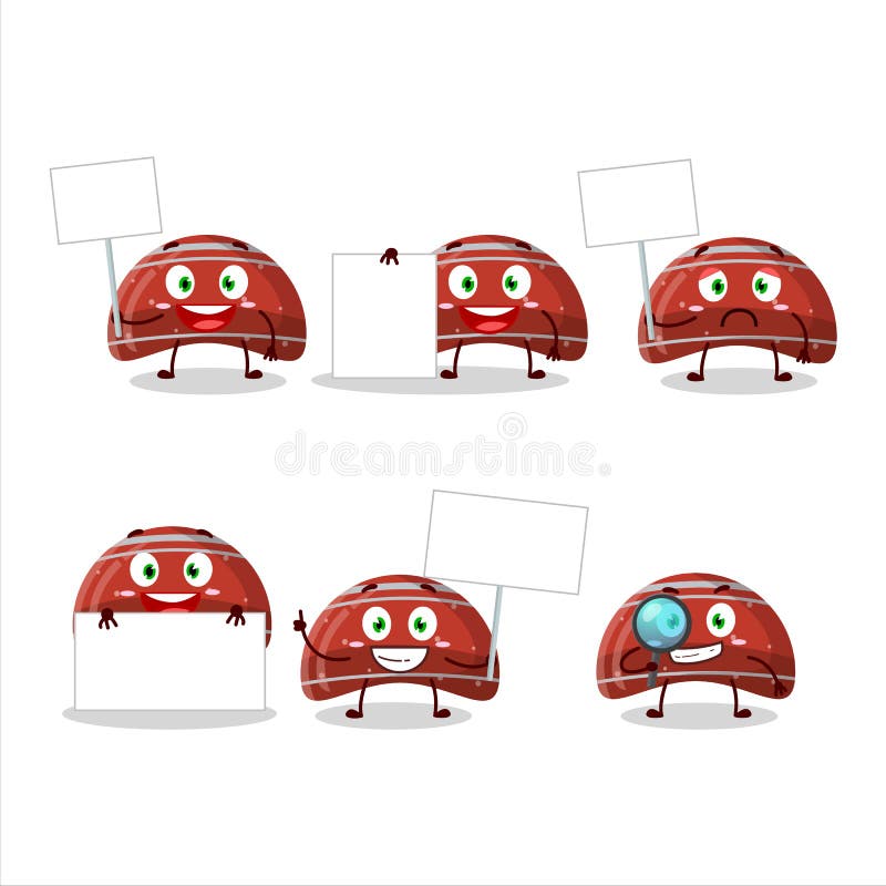 Curve Red Gummy Candy Cartoon Character Bring Information Board Stock ...
