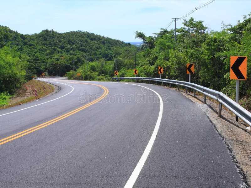 Curve road stock image. Image of twist, sign, direct - 25904583