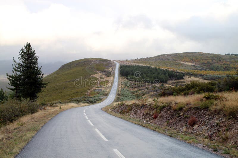 Curve road on mountain stock image. Image of blue, line - 16914595