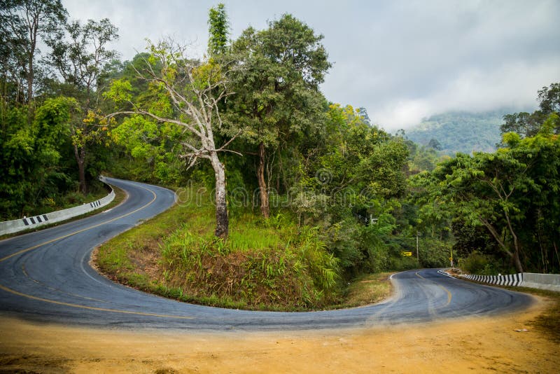 Curve road on mountain stock photo. Image of freeway - 32242122