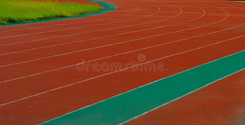 Curve running track stock image. Image of pattern, compete - 25328631