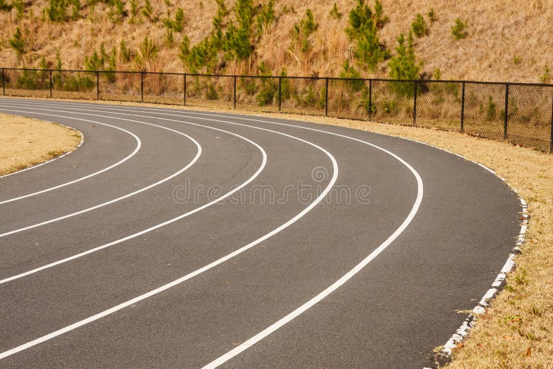 Curve in Running track stock photo. Image of curves, field - 28978916