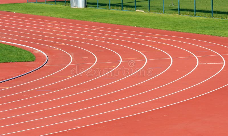 Curve of the running track stock photo. Image of stadium - 6758210