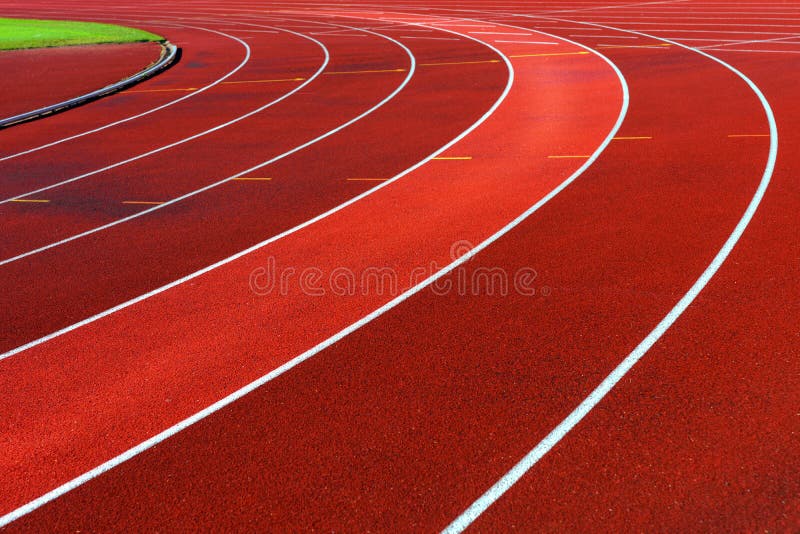 Curve of running tracks stock image. Image of training - 43496655