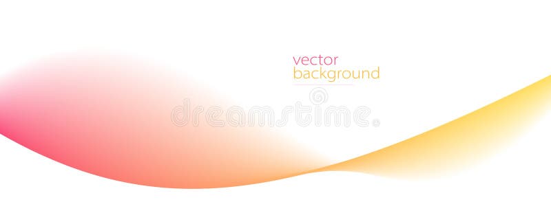 Curve Shape Flow Vector Abstract Background in Red and Yellow Gradient ...
