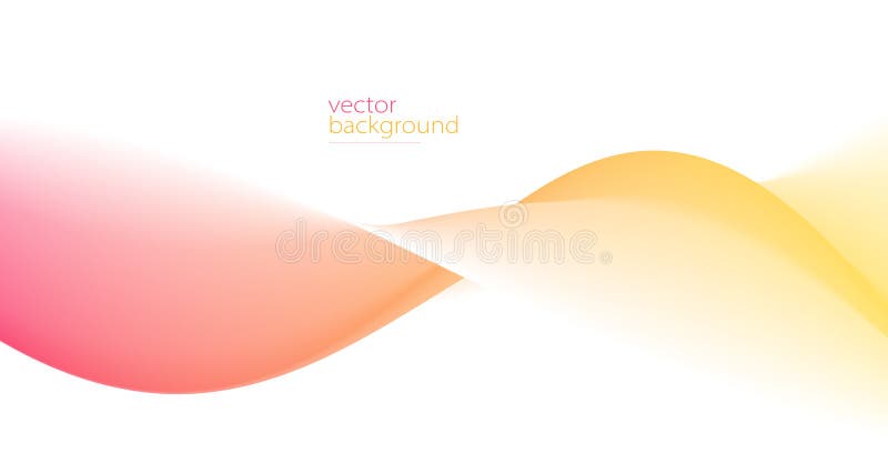 Curve Shape Flow Vector Abstract Background in Red and Yellow Gradient ...