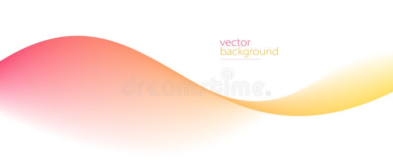 Curve Shape Flow Vector Abstract Background in Red and Yellow Gradient ...