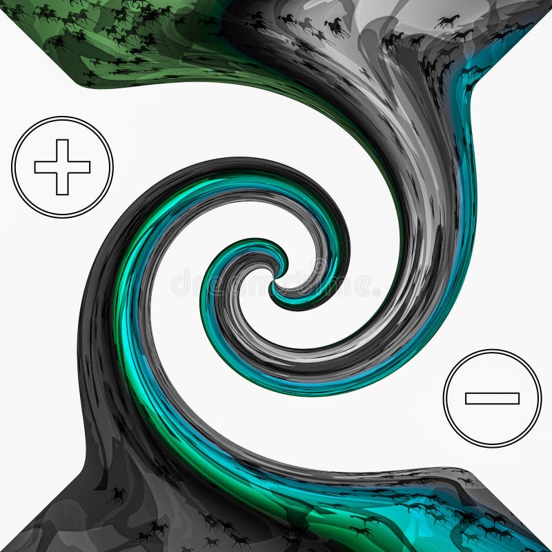 Curve Shaped Design Blue Colored Stock Illustration - Illustration of ...