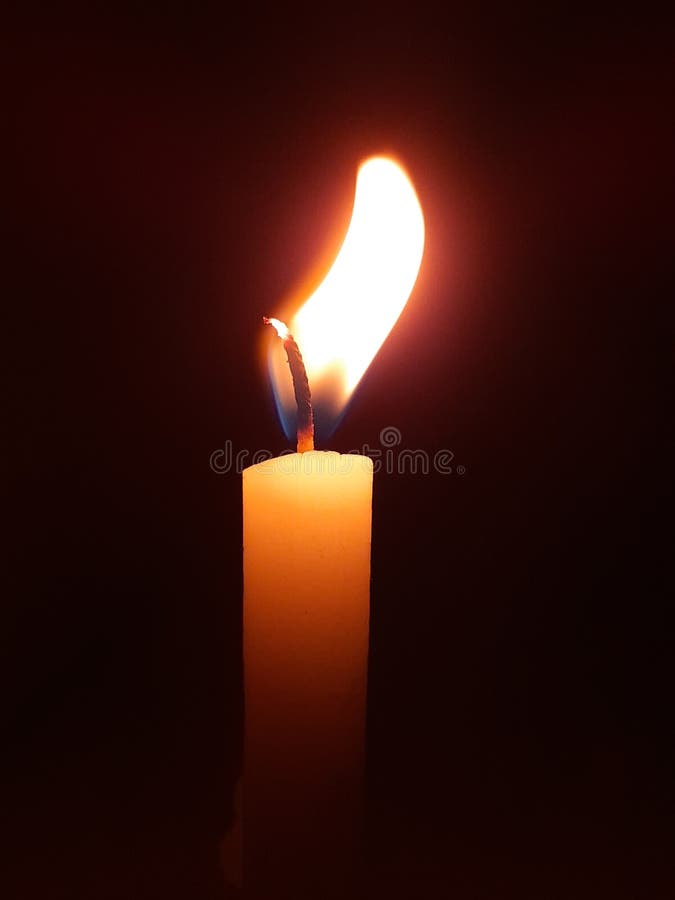 Curve Shaped Flame of Candle To Show Brightness Stock Photo - Image of ...