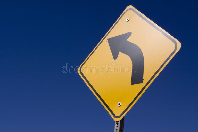 Curve sign stock photo. Image of road, curve, turn, arrow - 14204746