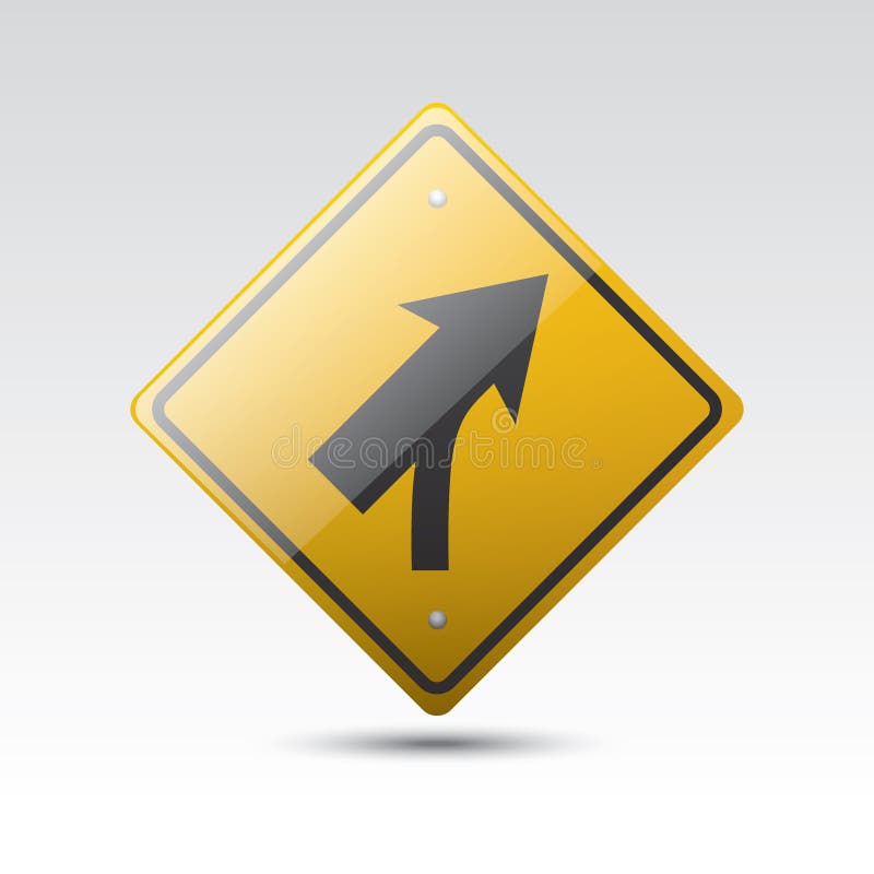 Curve and Skewed Side Road. Vector Illustration Decorative Design Stock ...