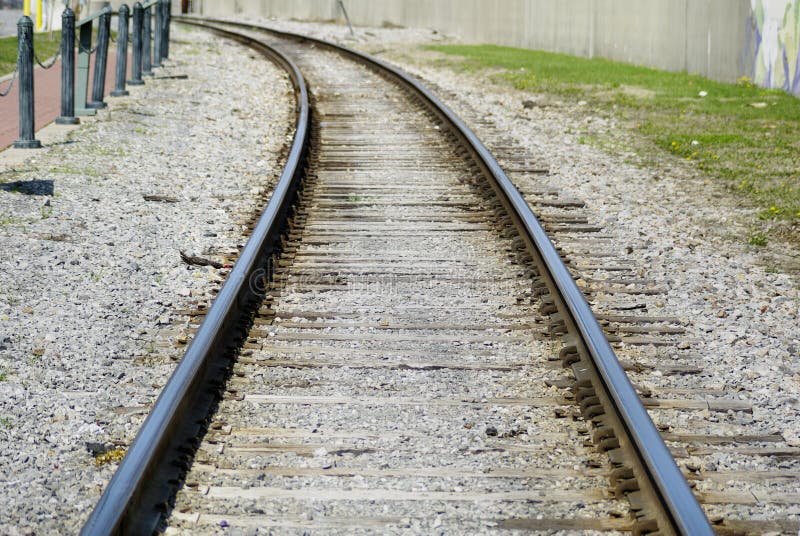 Curve in the Tracks stock image. Image of railroad, travel - 18907719