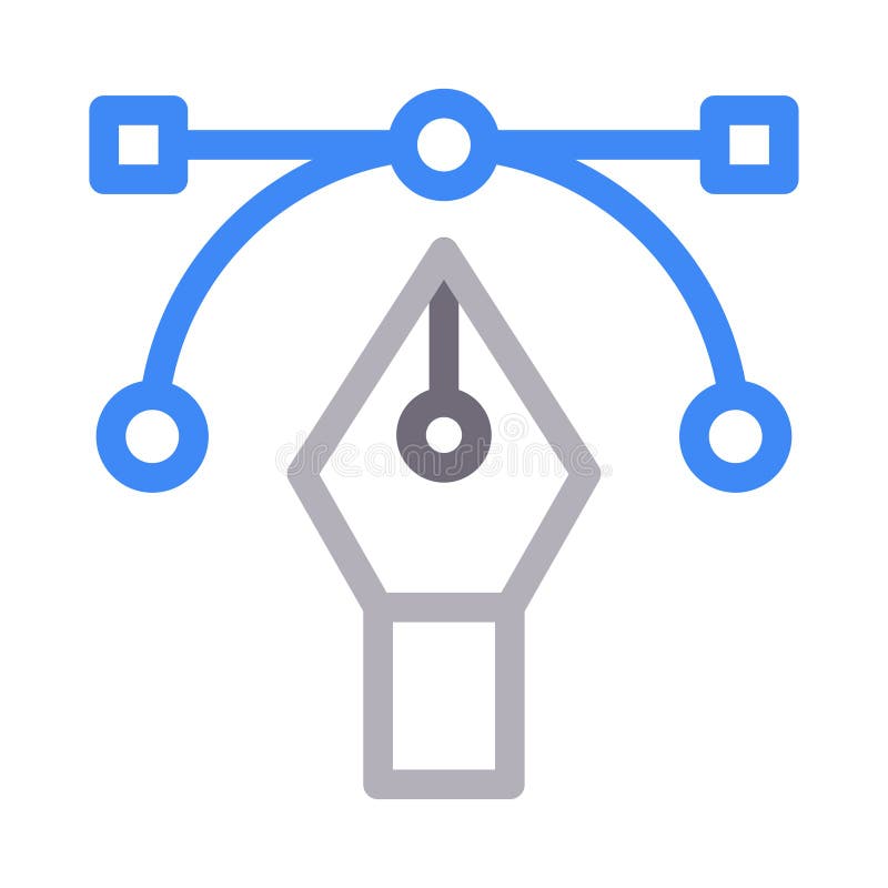 Curve Vector Color Line Icon Stock Illustration - Illustration of ...