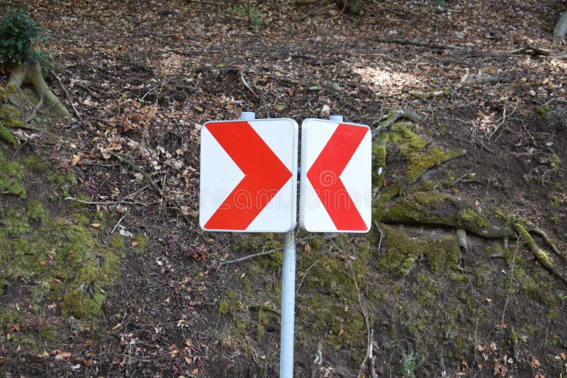 Curve warning sign stock image. Image of sign, road - 237003693