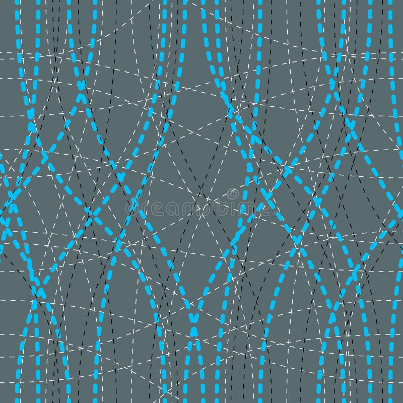 Curve Wavy Lines Seamless Pattern, Vector Repeat Endless Background ...