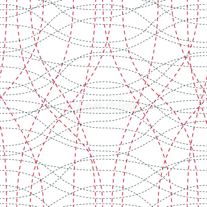 Curve Wavy Lines Seamless Pattern, Vector Repeat Endless Background ...