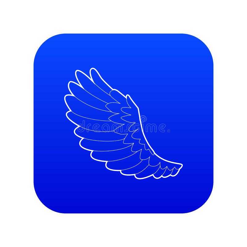 Curve Wing Icon Blue Vector Stock Vector - Illustration of vector ...