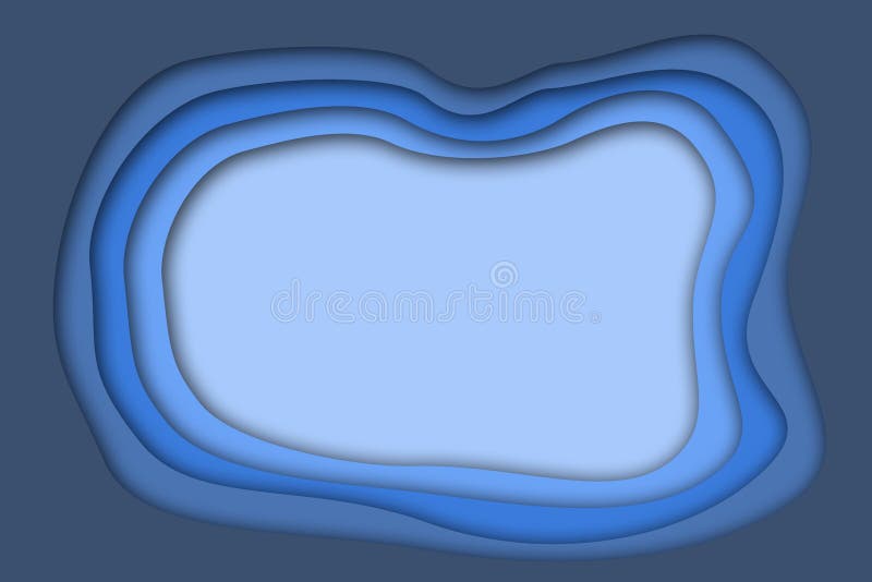 Curved Abstract Frame - BLUE Stock Illustration - Illustration of ...