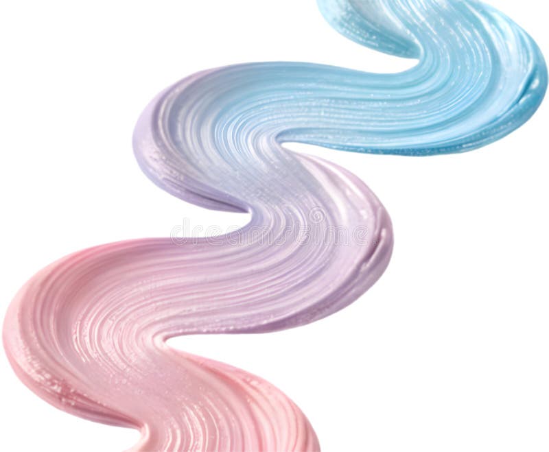 Elegant Curved Acrylic Paint Brush Stroke. Stock Image - Illustration ...