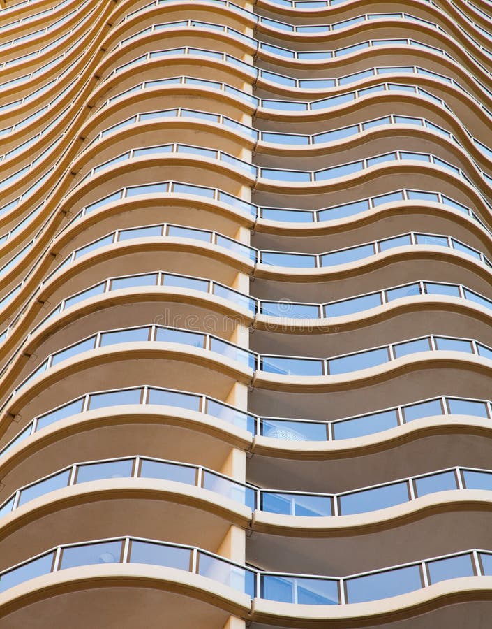 Curved apartment building stock photo. Image of balcony - 1791414