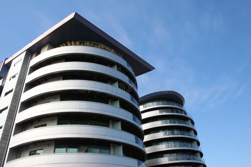 Curved apartment building stock photo. Image of balcony - 1791414