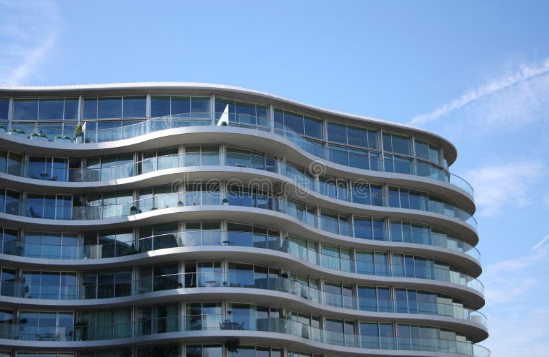 Curved apartment building stock photo. Image of balcony - 1791414