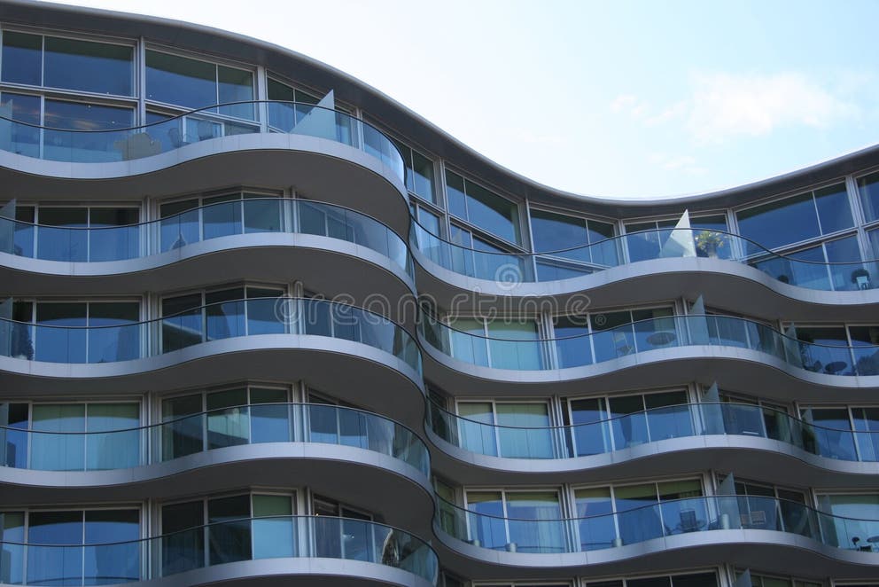 Curved apartment building stock image. Image of building - 1791417