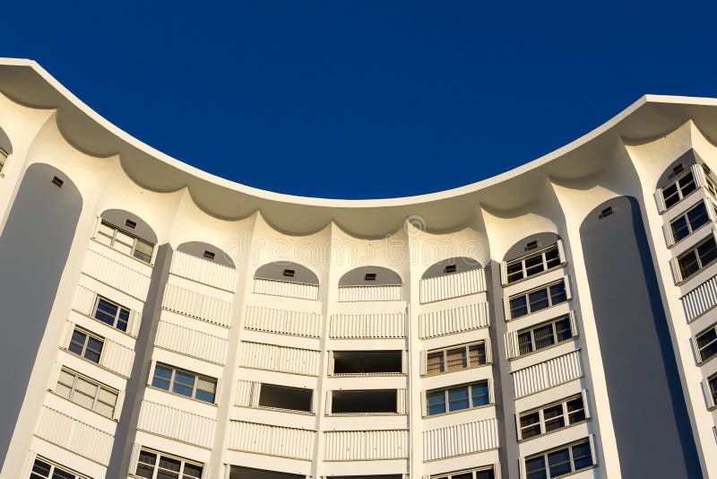 Curved apartment building stock photo. Image of balcony - 1791414