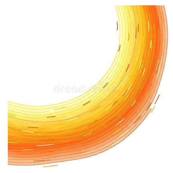 Curved Array of Parallel Lines Transitioning from Yellow To Orange ...