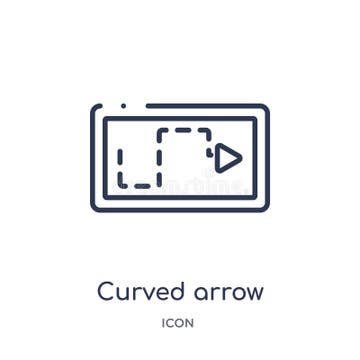 Curved Arrow Icon Outline Stock Illustrations – 2,270 Curved Arrow Icon ...